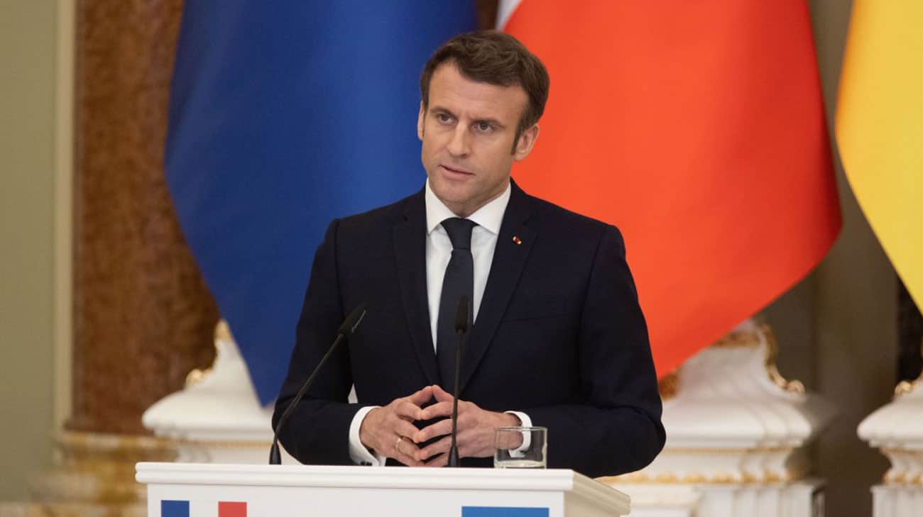 Macron said there was a need for a "massive defense plan" for the EU ...
